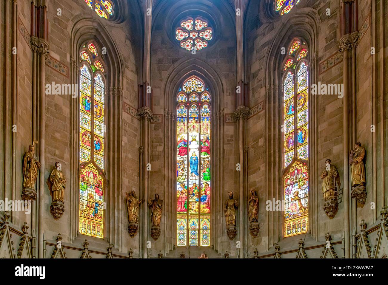 Stained Glass Windows in Cathedral of the Assumption, Zagreb, Croatia ...