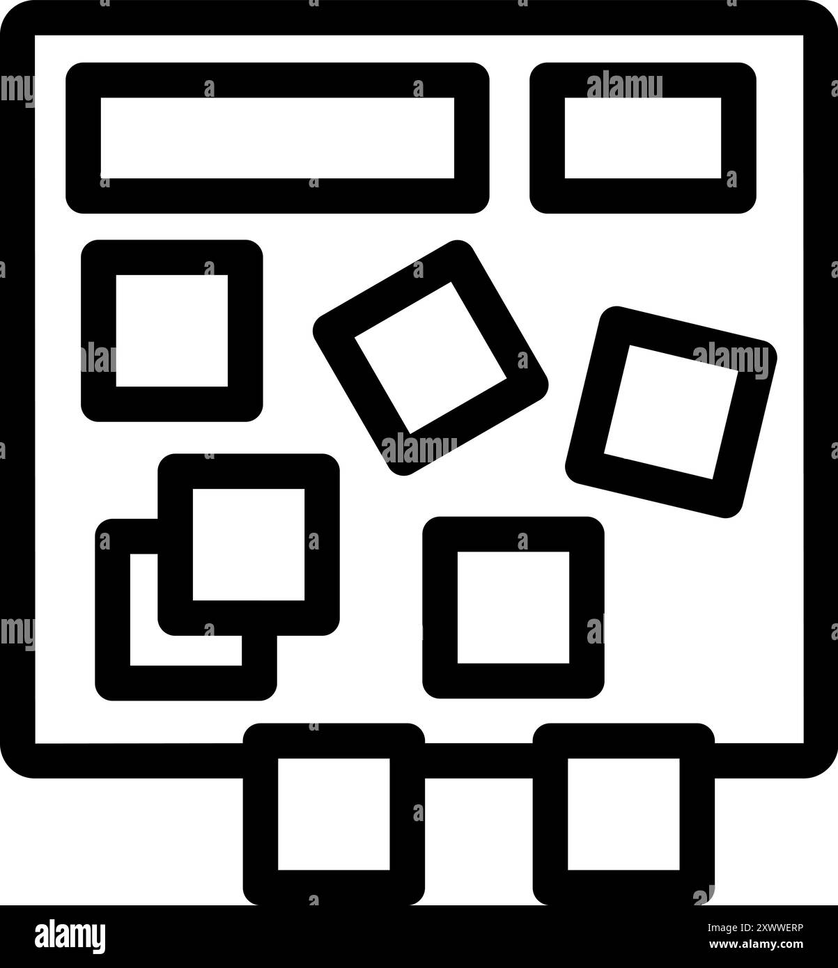 Project Manager Is Using A Kanban Board To Organize Tasks And Improve Workflow Efficiency Stock