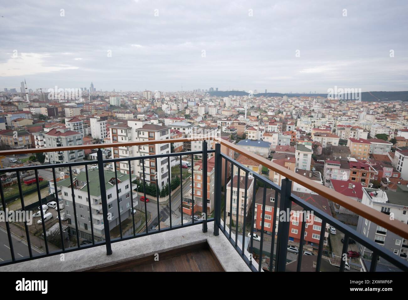 Take in the stunning Urban Landscape View from the Balcony Overlooking ...