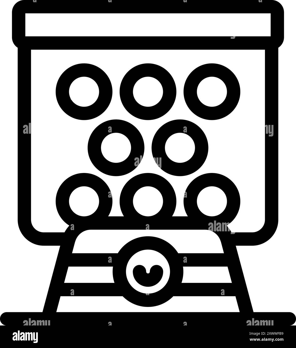 Lottery machine is mixing balls with numbers to get the winning ...