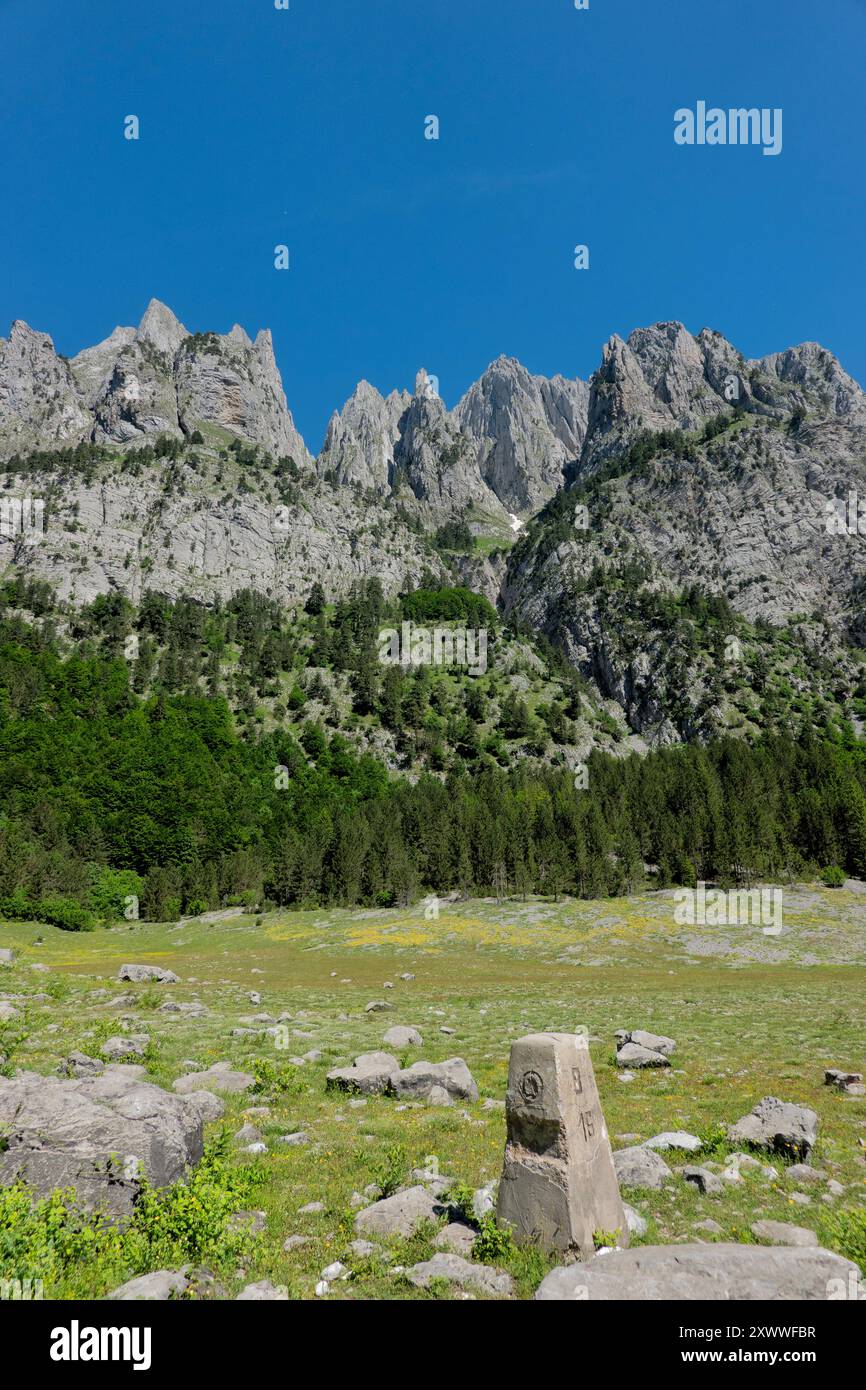 Border crossing on the Peaks of the Balkans trail, Prokletije National ...