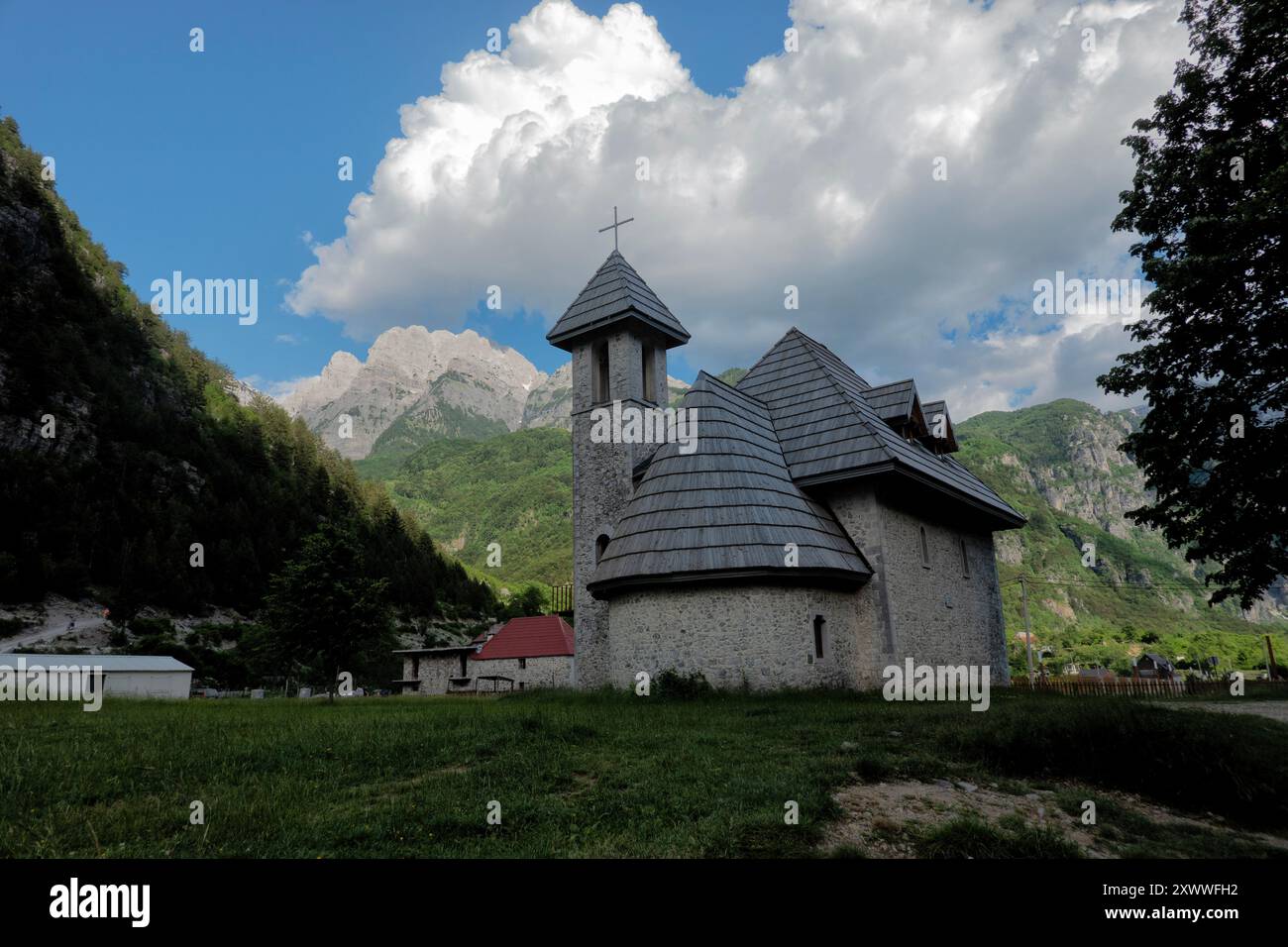 The church of Theth, Peaks of the Balkans, Accursed Mountains, Theth ...