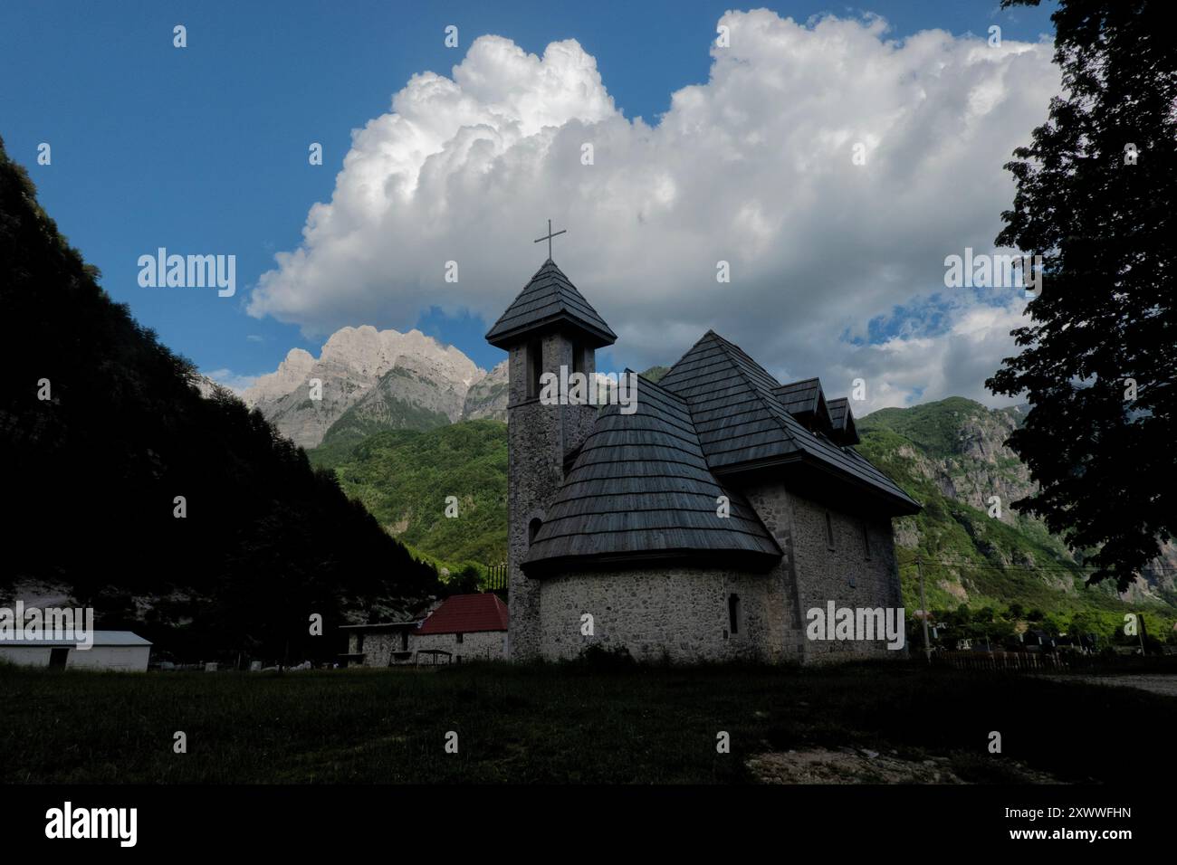 The church of Theth, Peaks of the Balkans, Accursed Mountains, Theth ...