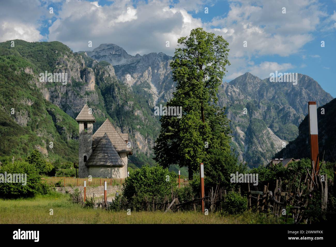 The church of Theth, Peaks of the Balkans, Accursed Mountains, Theth ...