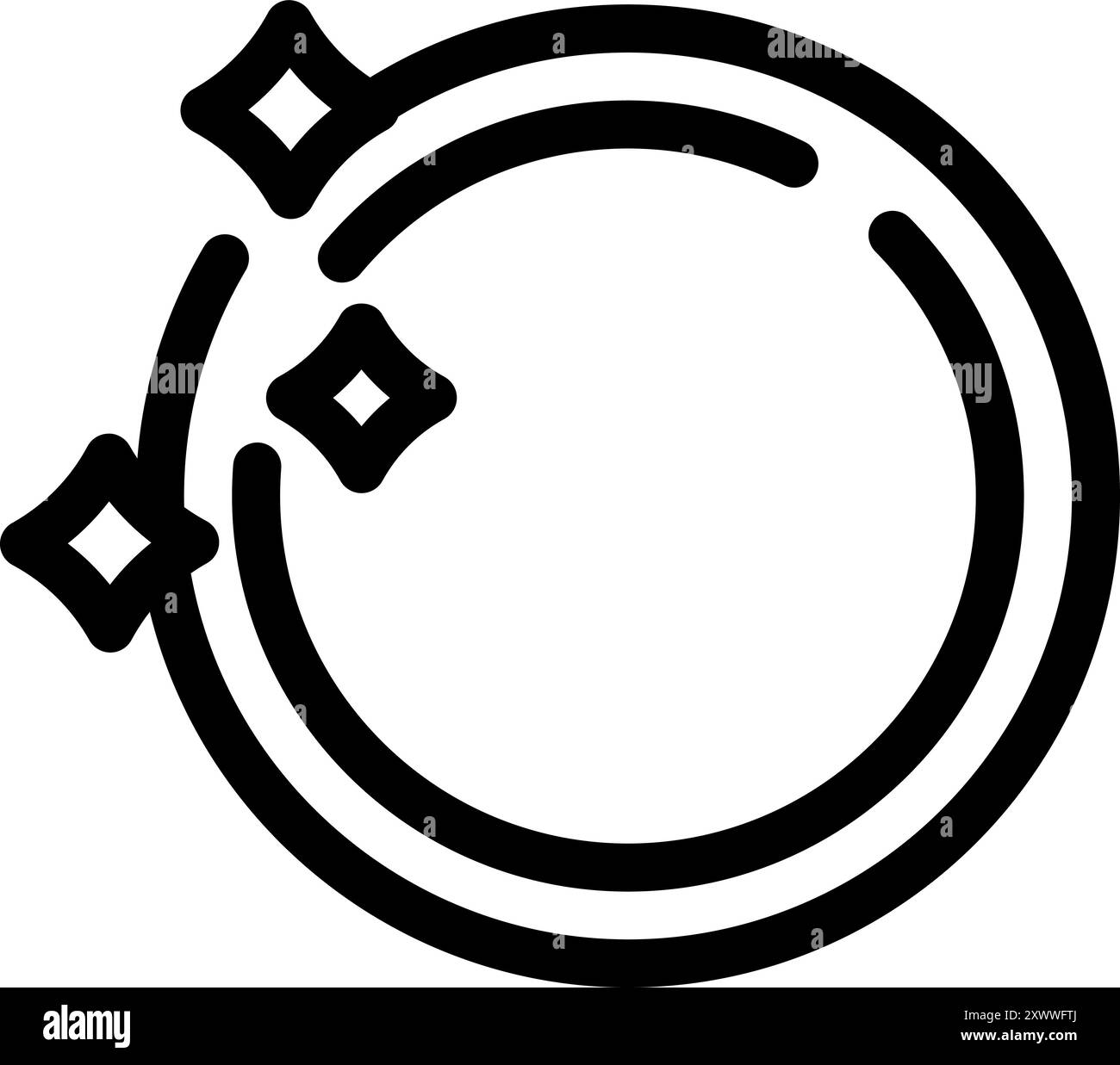Simple icon depicting a clean and shiny surface, reflecting stars Stock ...