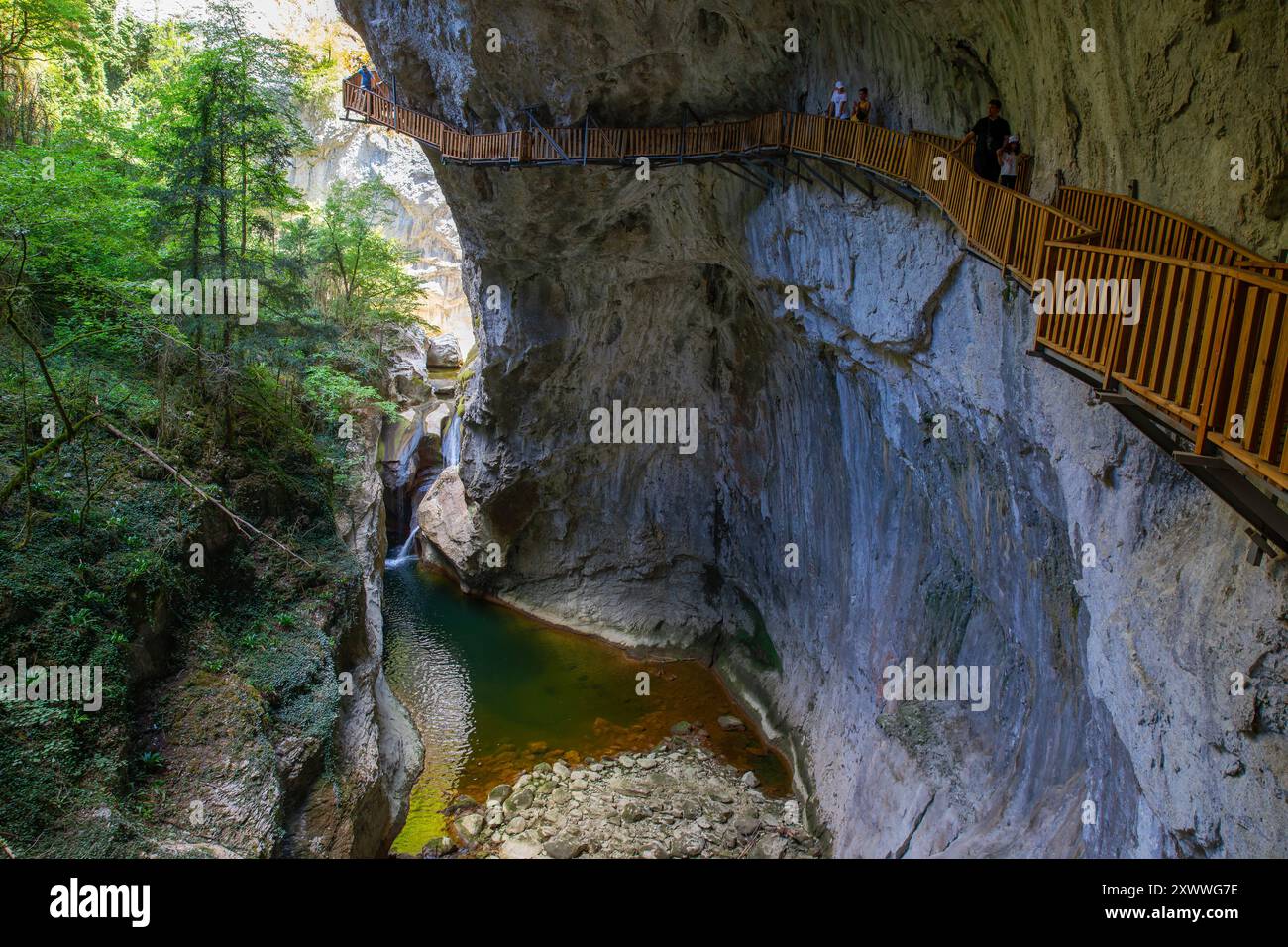 Horma Canyon, Kure Mountains National Park, Kastamonu, Turkey. Wooden ...