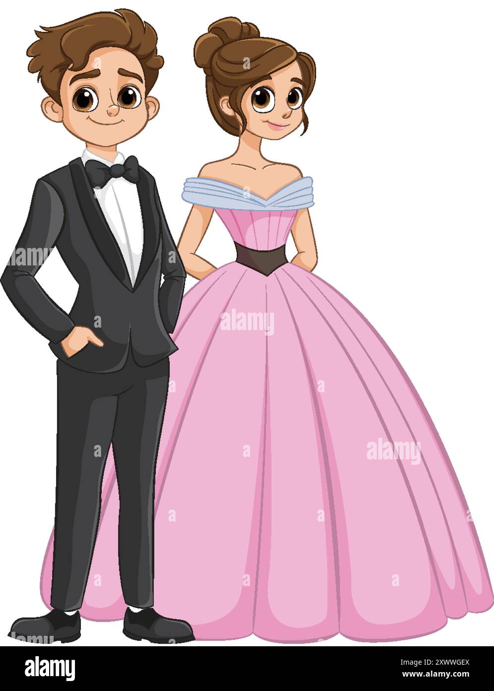 Portrait man in pink Stock Vector Images - Alamy