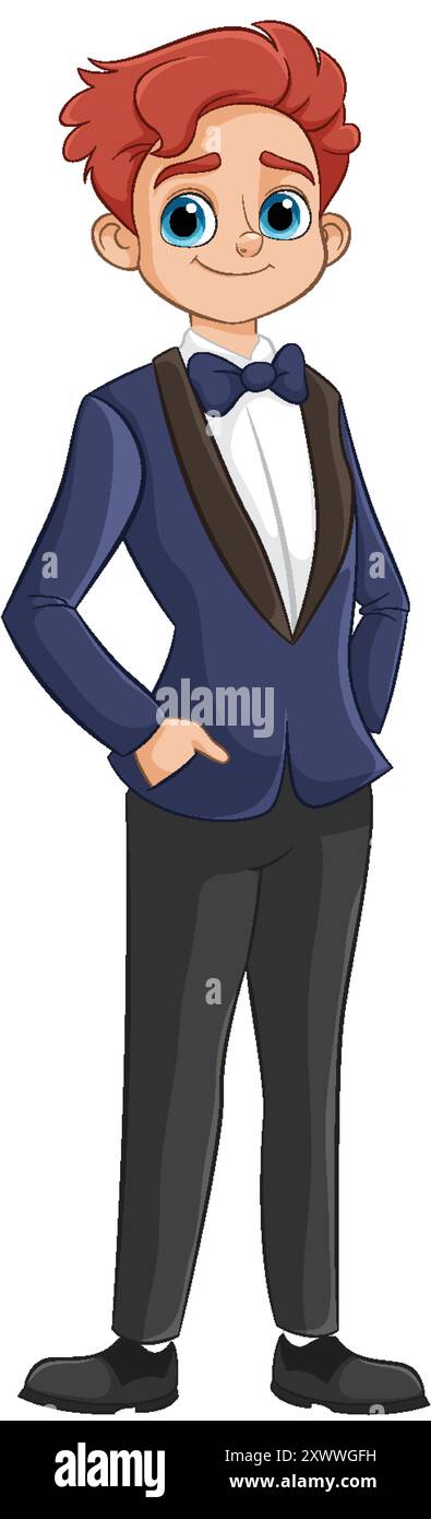 Illustration of a young man in formal attire Stock Vector Image & Art ...
