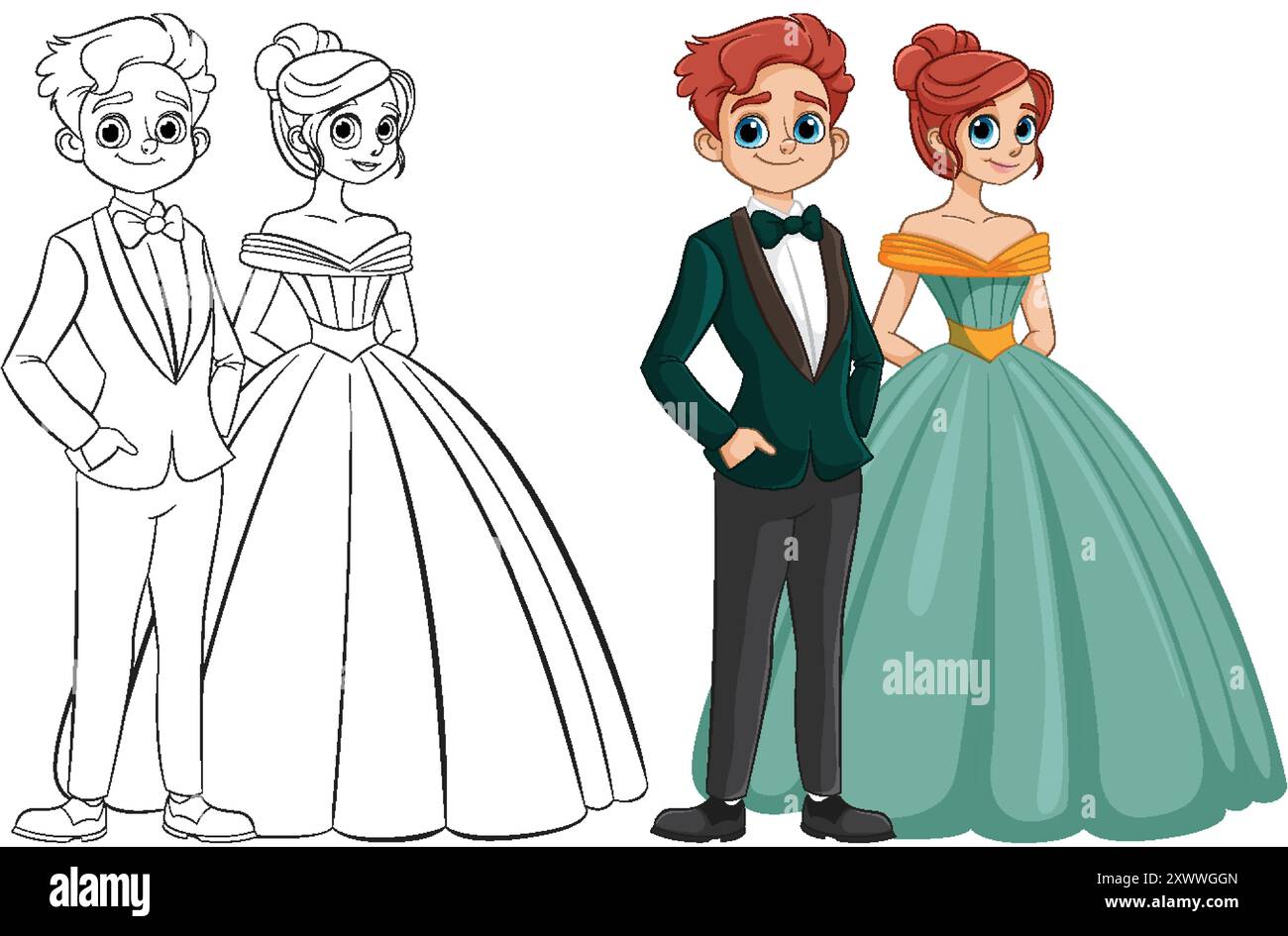 Dance ballroom couple in Stock Vector Images - Alamy