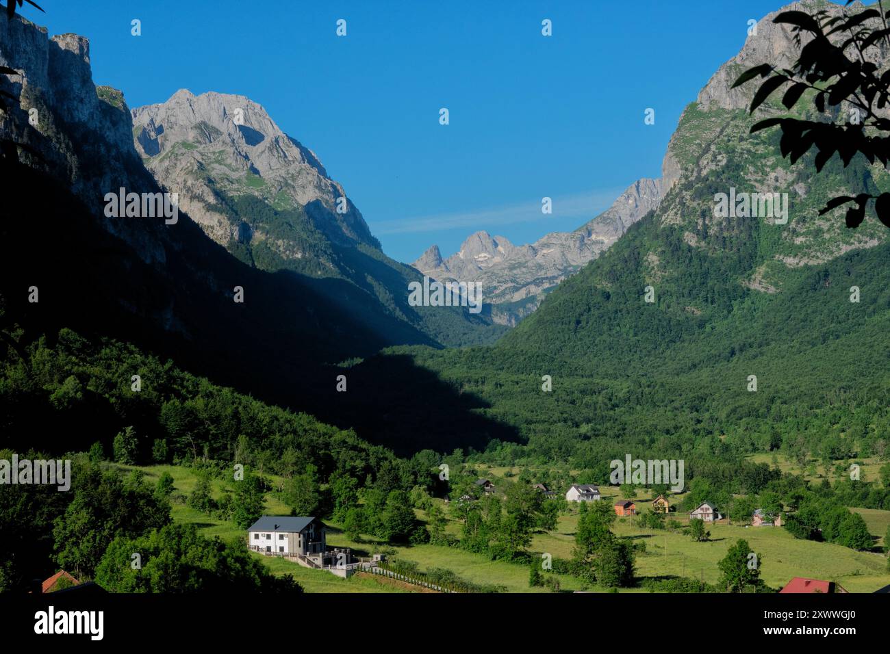 View of the beautiful Ropojana Valley, Prokletije National Park, Peaks ...