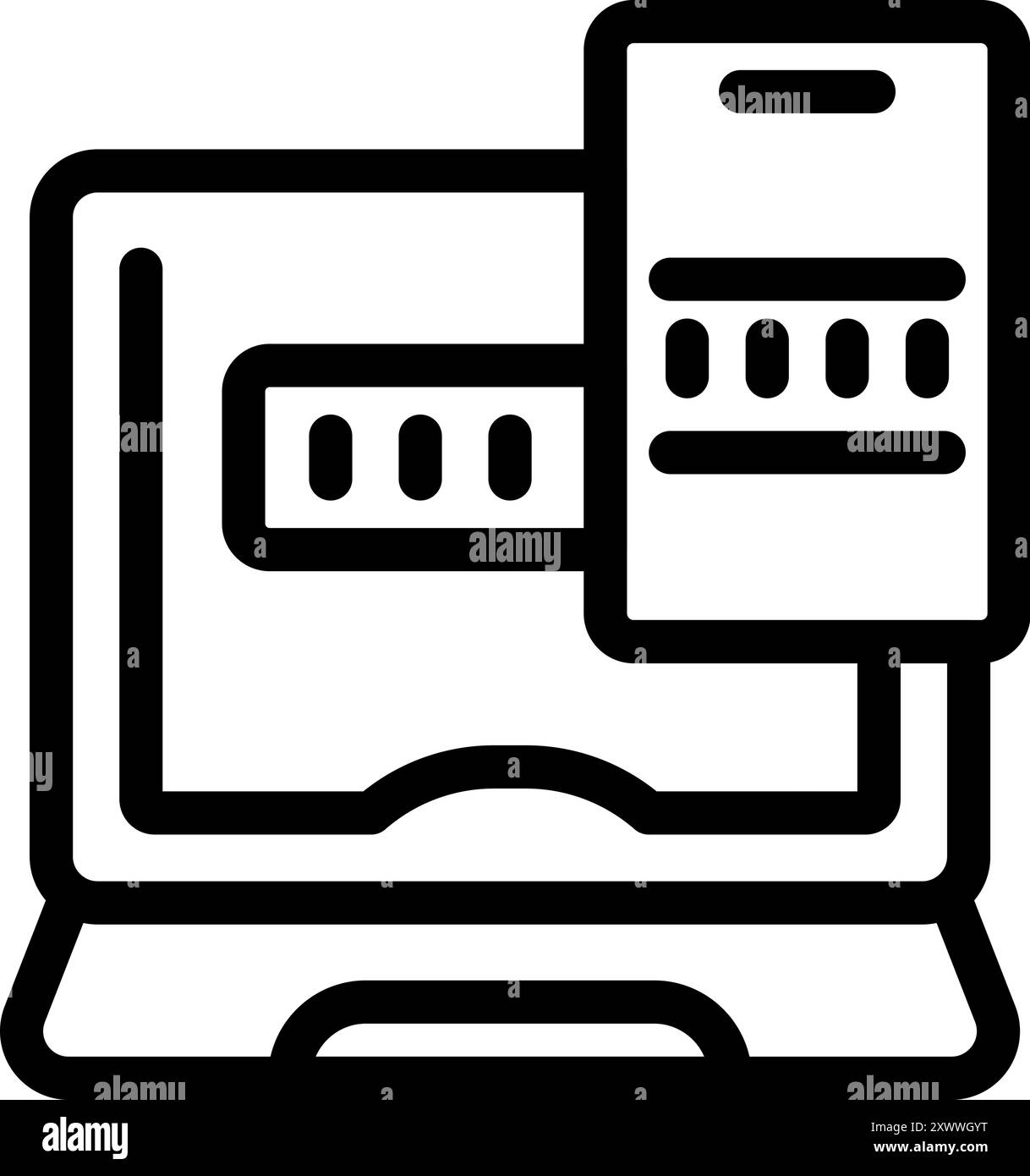 Laptop is displaying a login screen, prompting for a two factor authentication code from a ...
