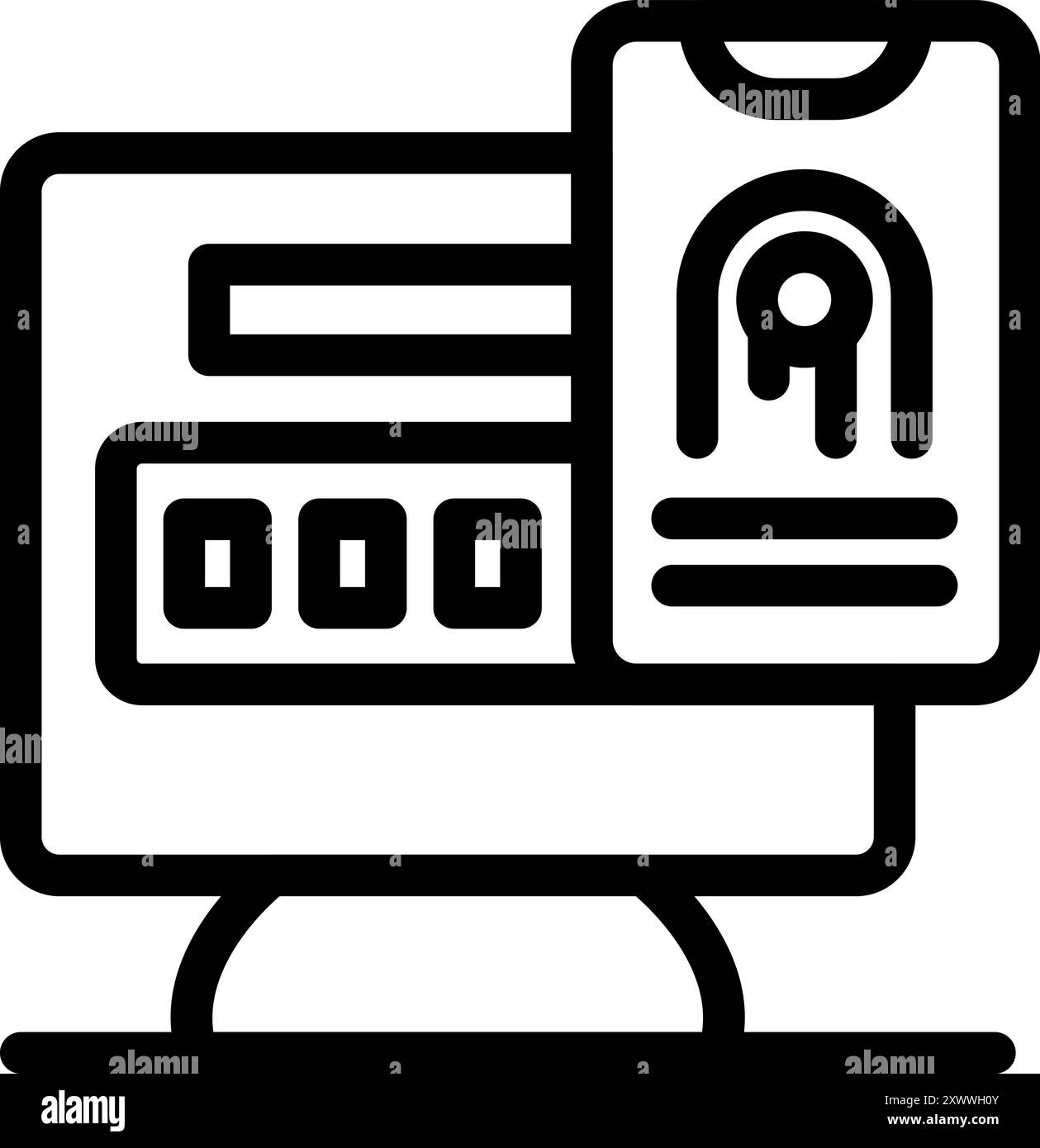 Online voting platform displayed on a computer screen with an ...