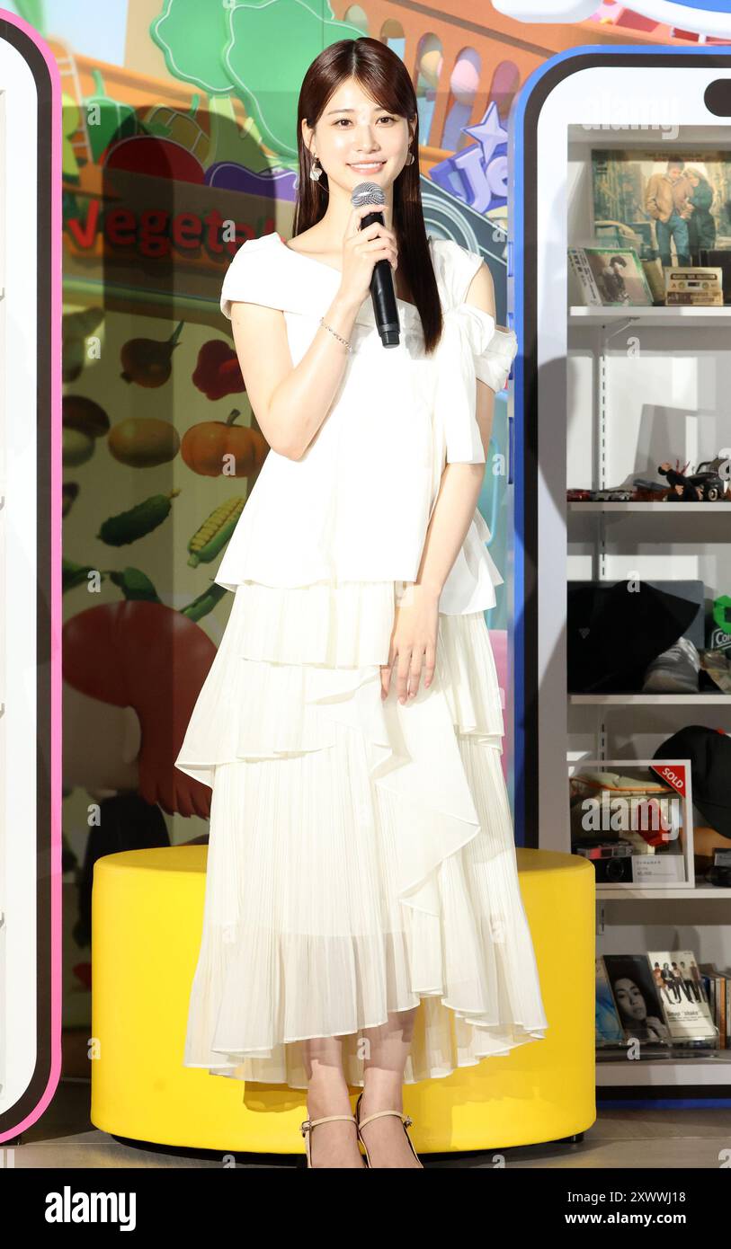 August 21, 2024, Tokyo, Japan - Japanese model Meru Nukumi attends a promotional event of e ...