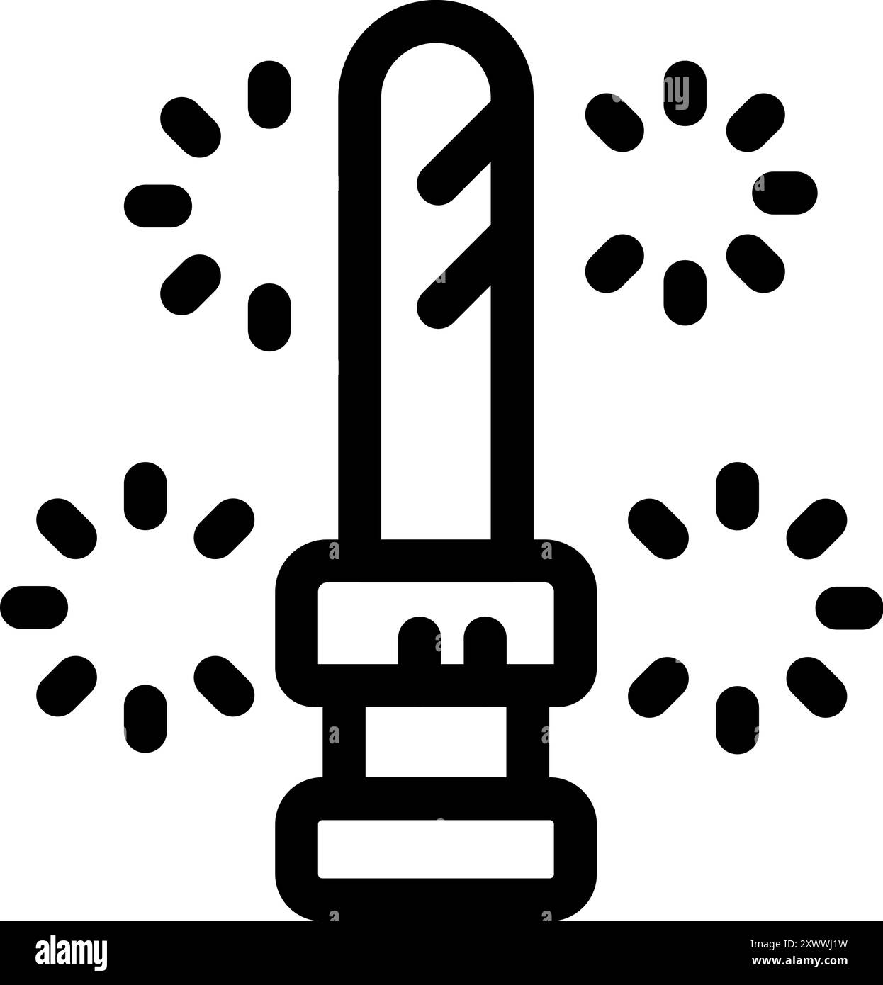Simple bold vector of a firework rocket launching into the sky ...