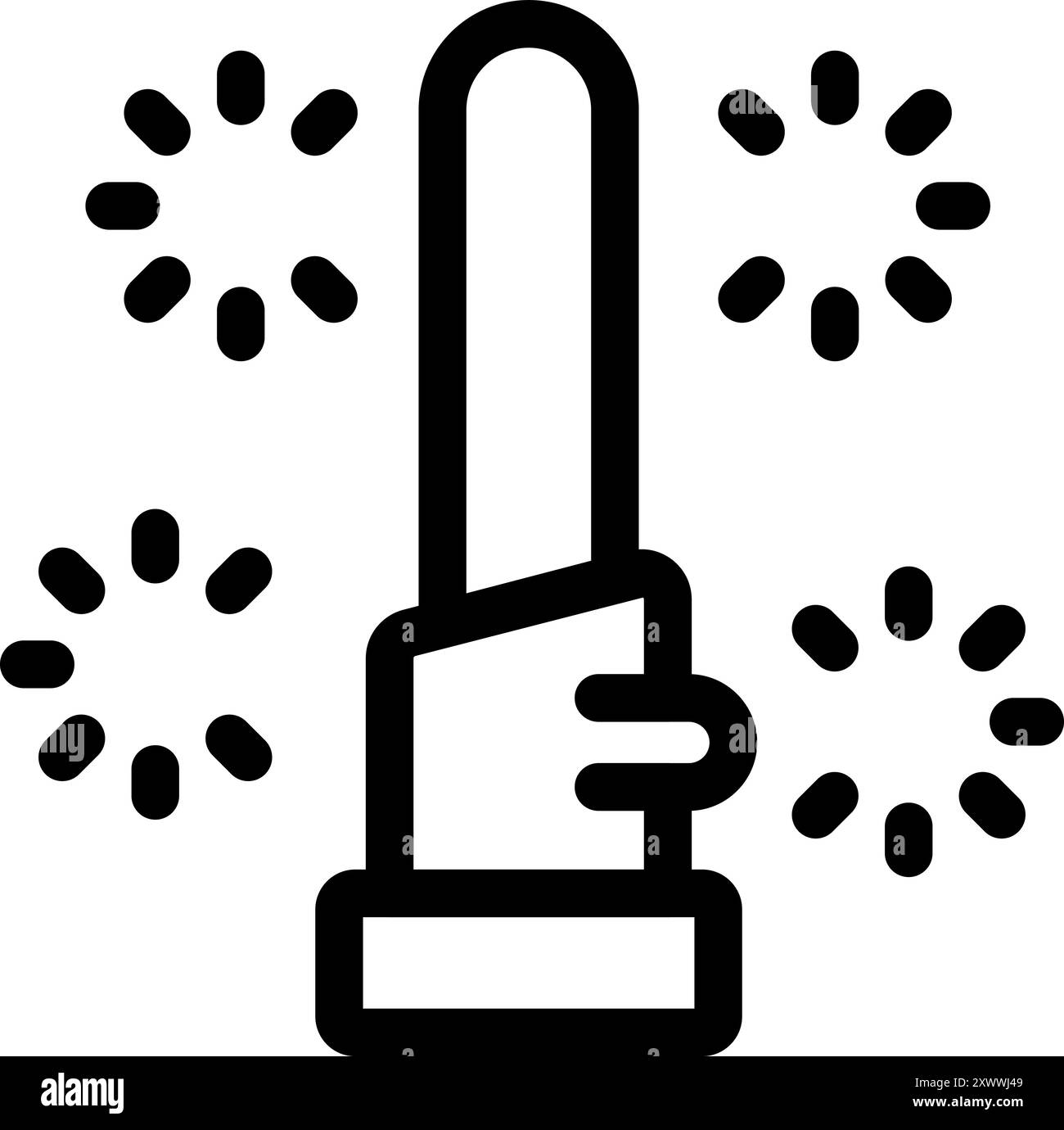 Firecracker is exploding with sparks flying through the air in a ...