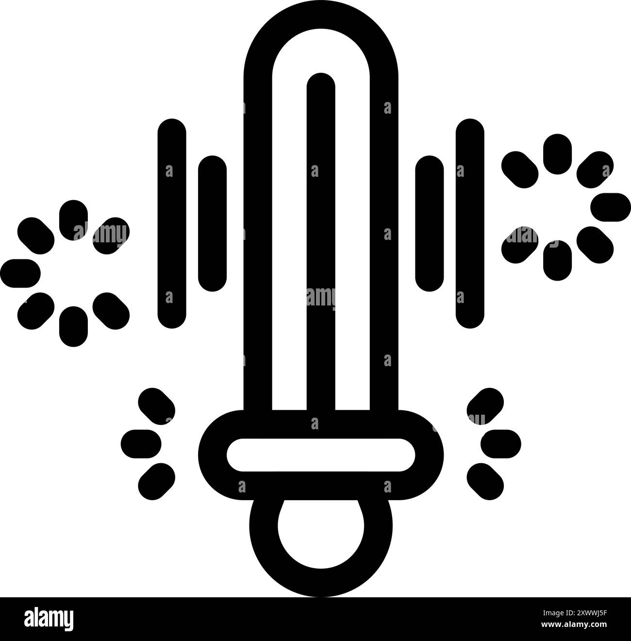 Simple Icon Of A Uv Lamp Radiating Ultraviolet Light Often Used For