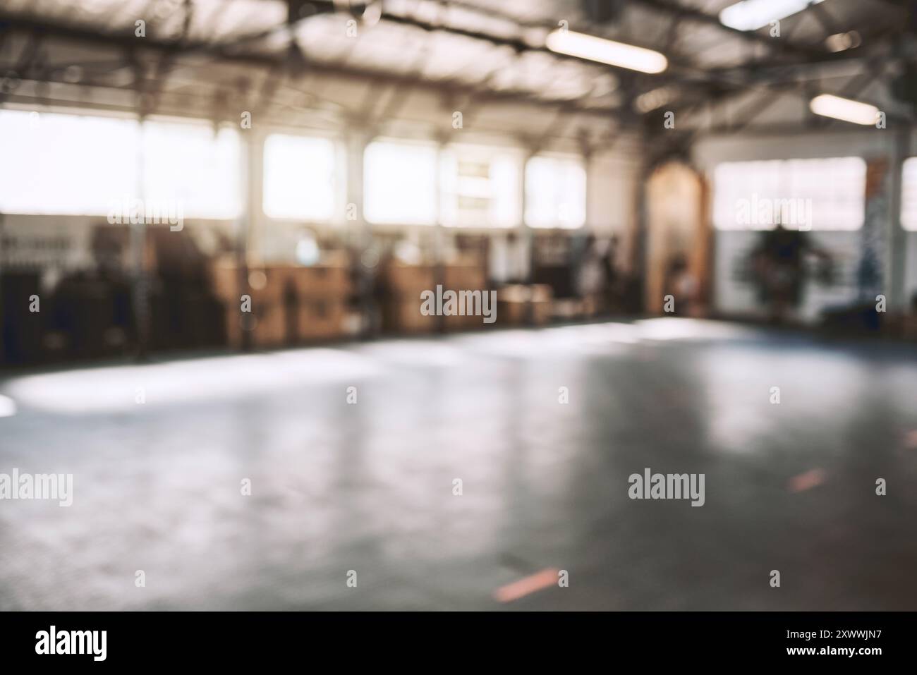 Gym, empty and workout with fitness, area and sports facility for ...