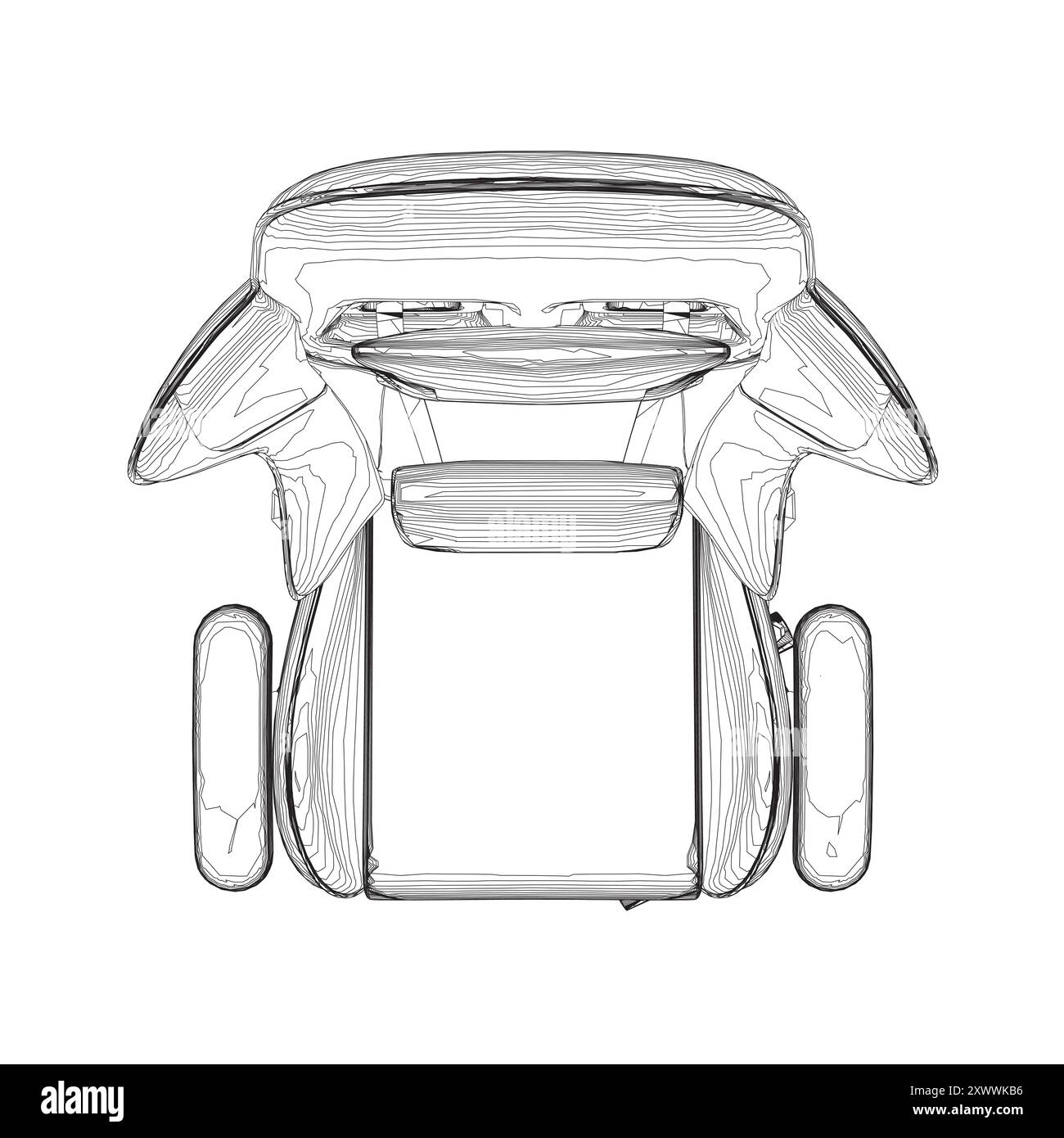 Gaming chair contour vector illustration. Drawing of computer chair ...