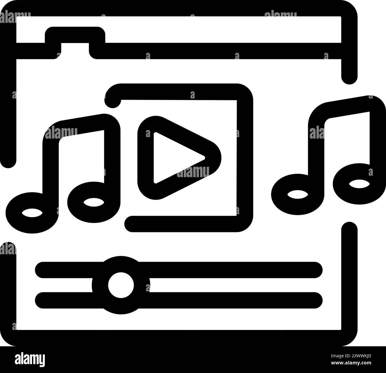 Website is streaming music and playing a song, with a graphic equalizer ...