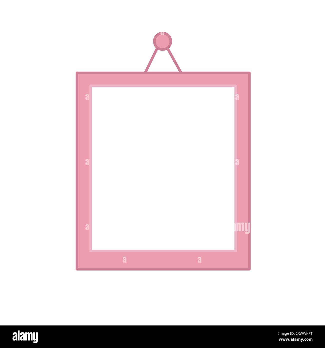 Pink Hanging Photo Frame Illustration Stock Vector Image & Art - Alamy