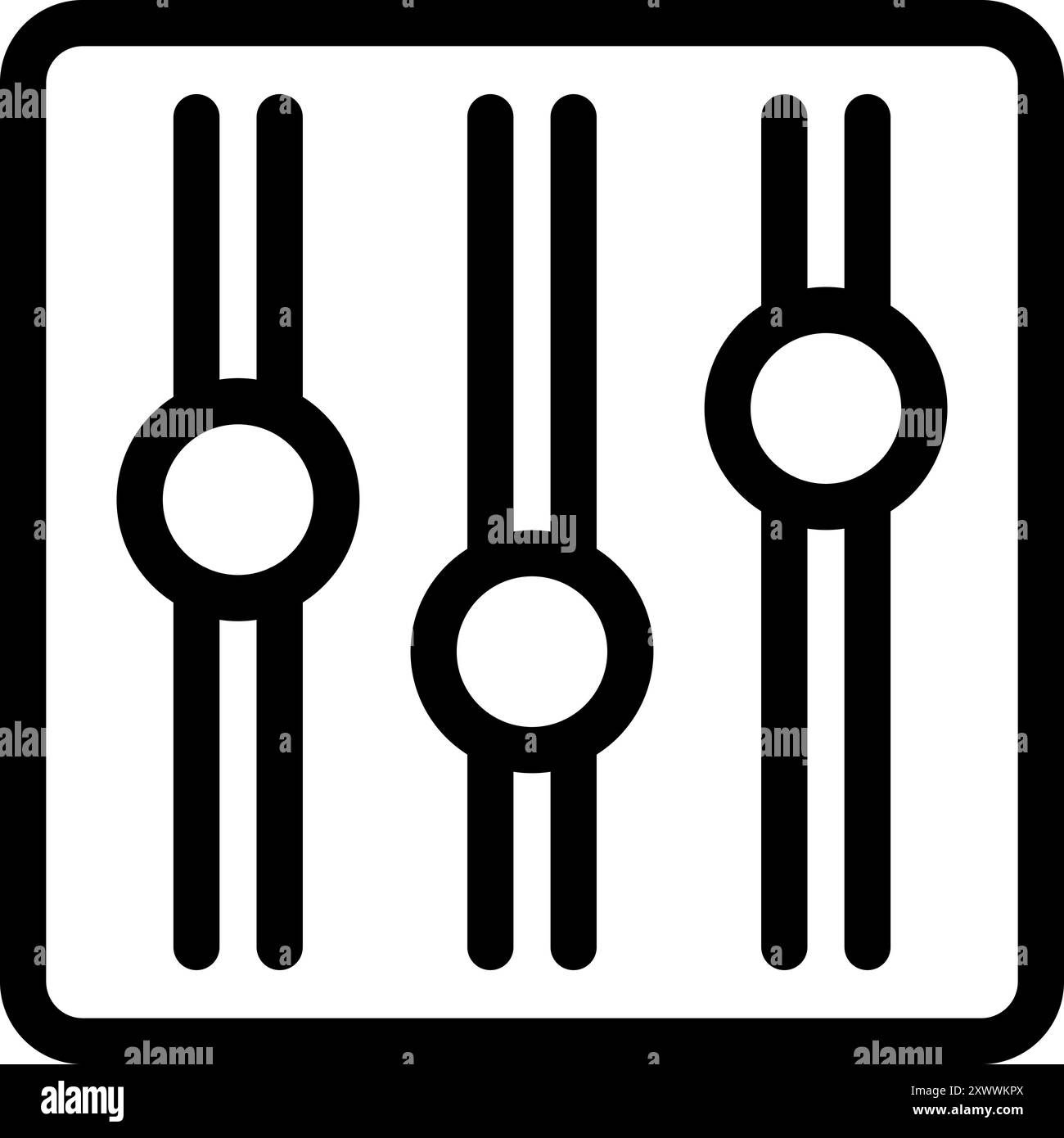 Simple vector icon of an audio control panel, perfect for representing ...