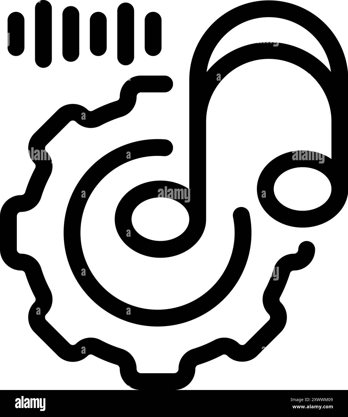 This icon represents the process of creating and producing music using ...