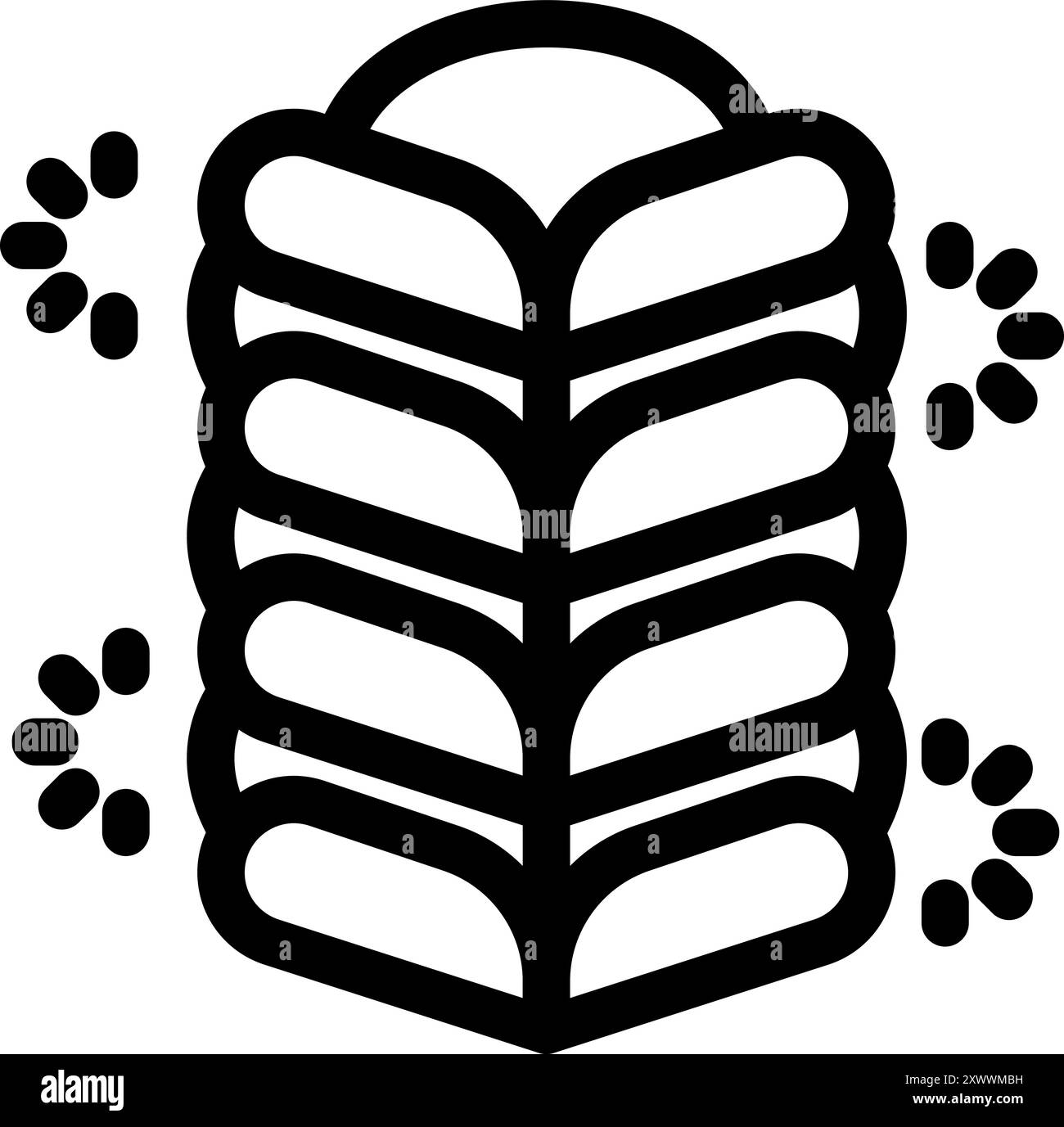 Minimalist data storage icon with dots moving around it, representing ...