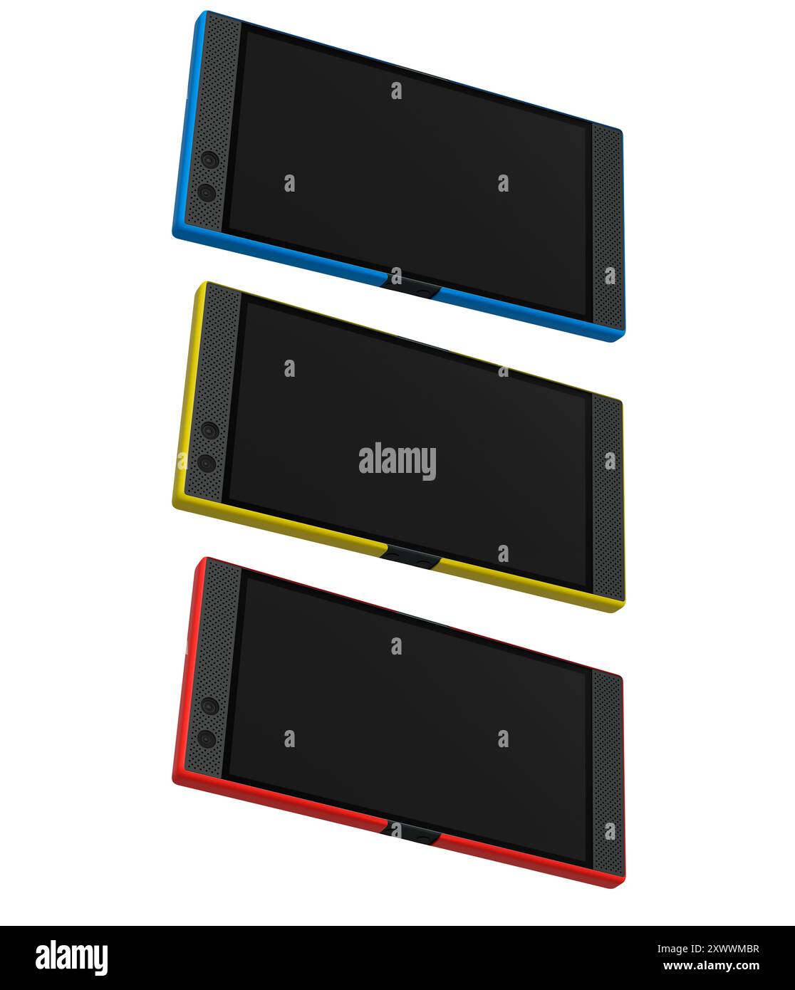 Collection of a modern smartphone's front and side views, ideal for ...