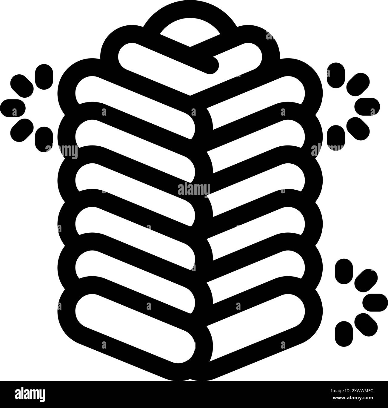 Simple icon of a stack of towels is surrounded by sparkling clean symbols Stock Vector Image ...