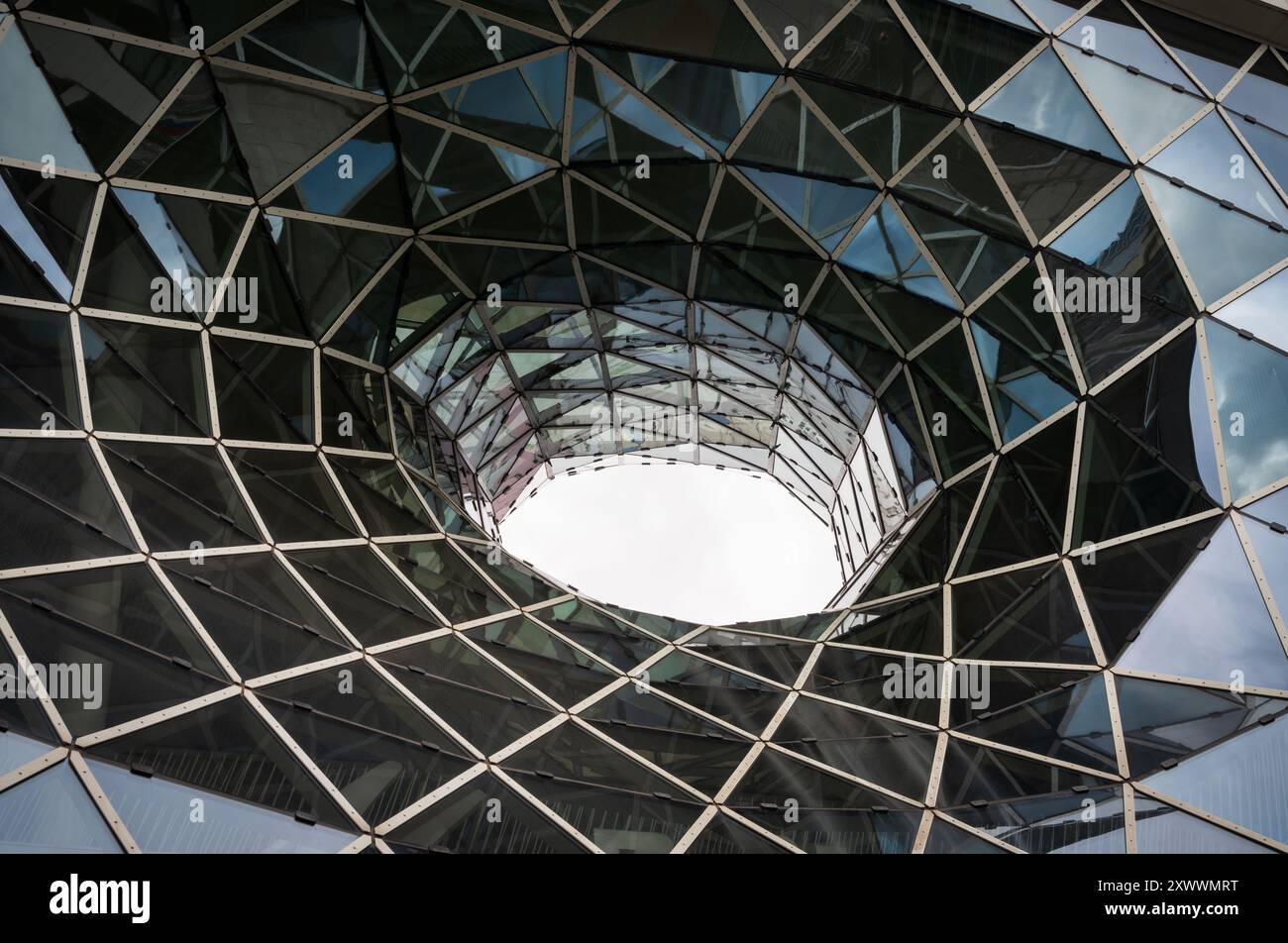 The Roof of MyZeil is a shopping mall, Frankfurt, Germany on a Rainy ...
