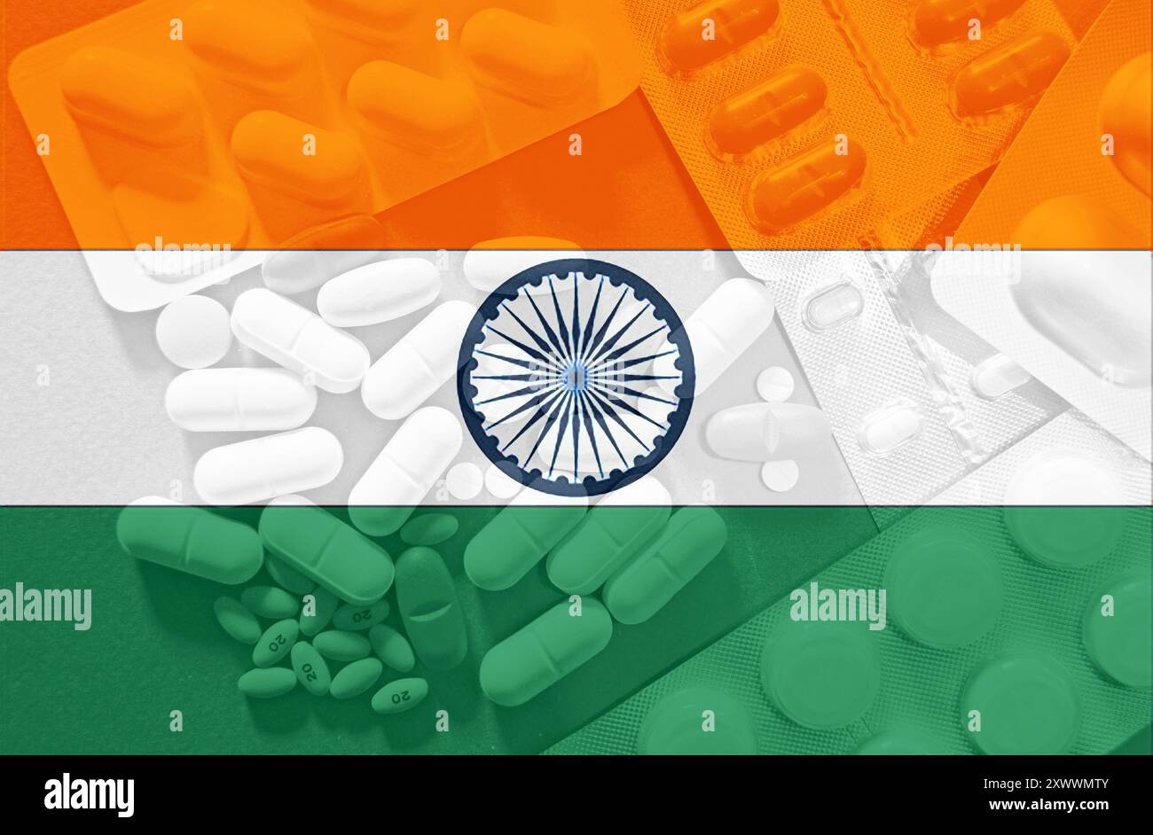Flag of India and pharmaceuticals - The country is a world leader in ...