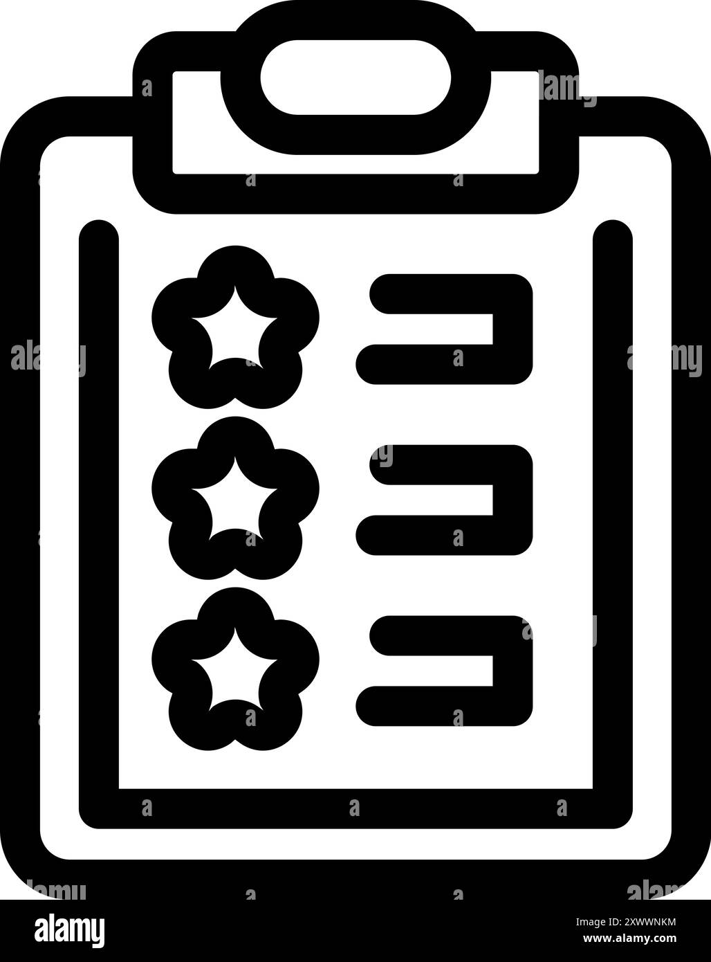 Simple clipboard icon representing a customer satisfaction survey ...