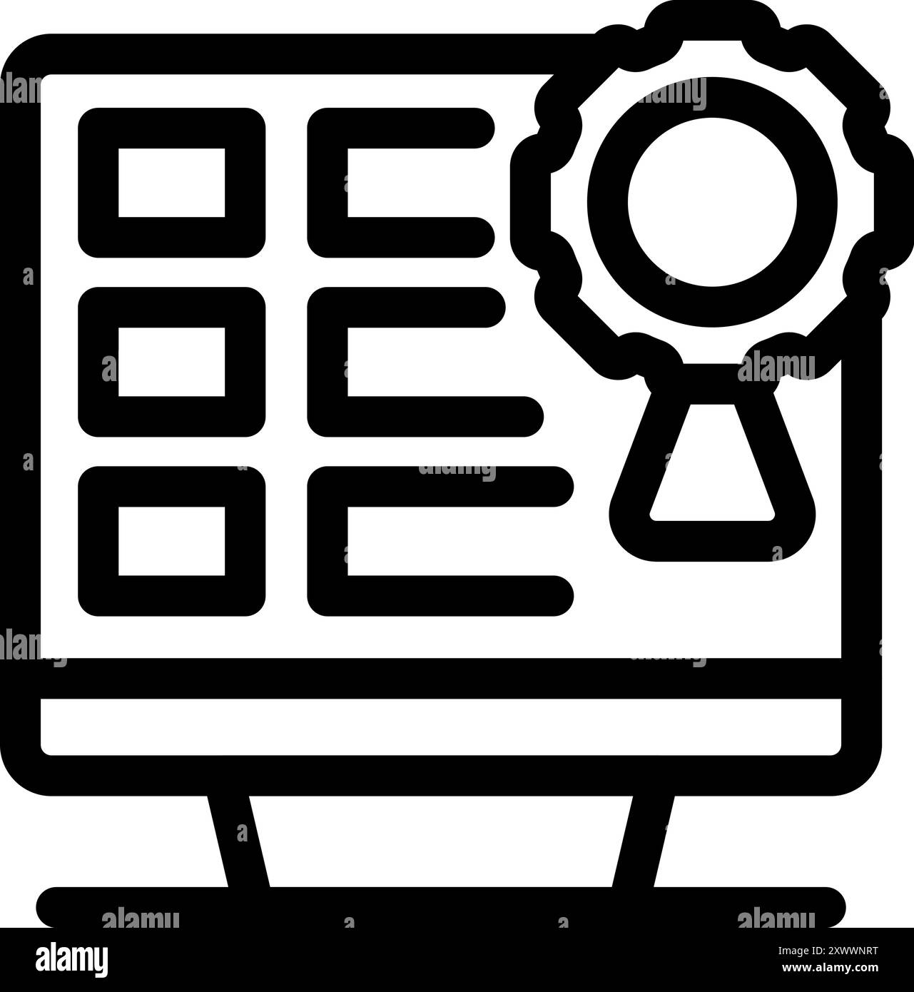 Computer screen displaying a checklist with check marks, symbolizing successful quality control ...