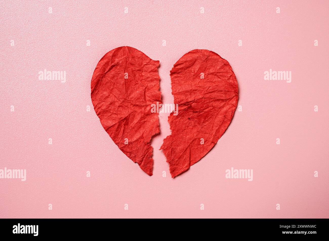 A heart with a broken piece missing. Concept of loss and sadness Stock ...