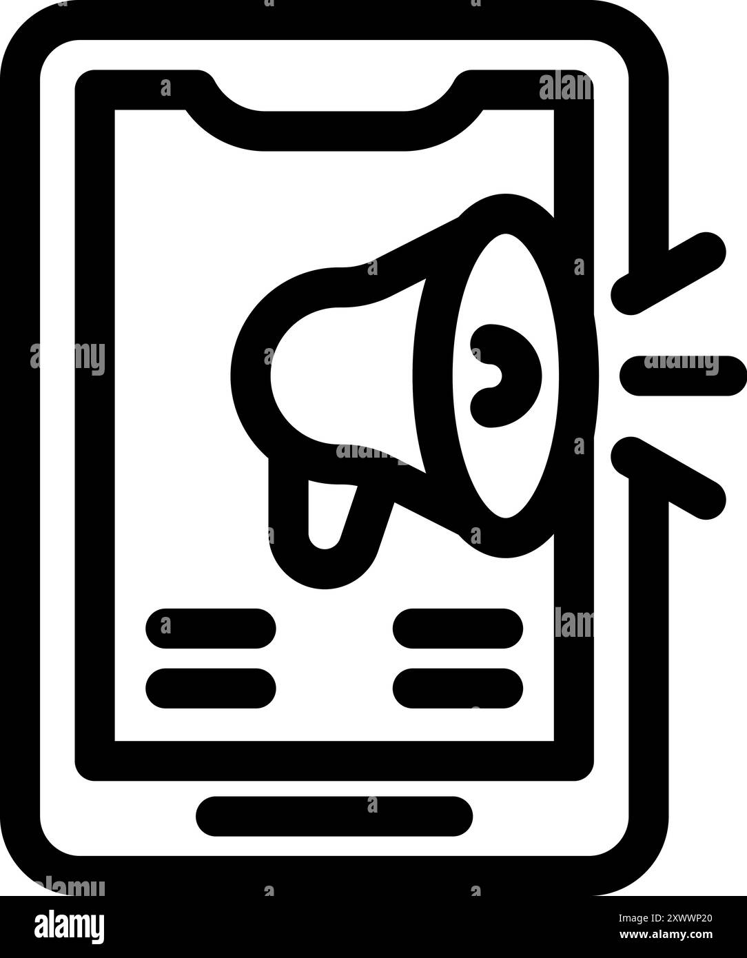 Mobile marketing campaign is using advertisement on smartphone with ...