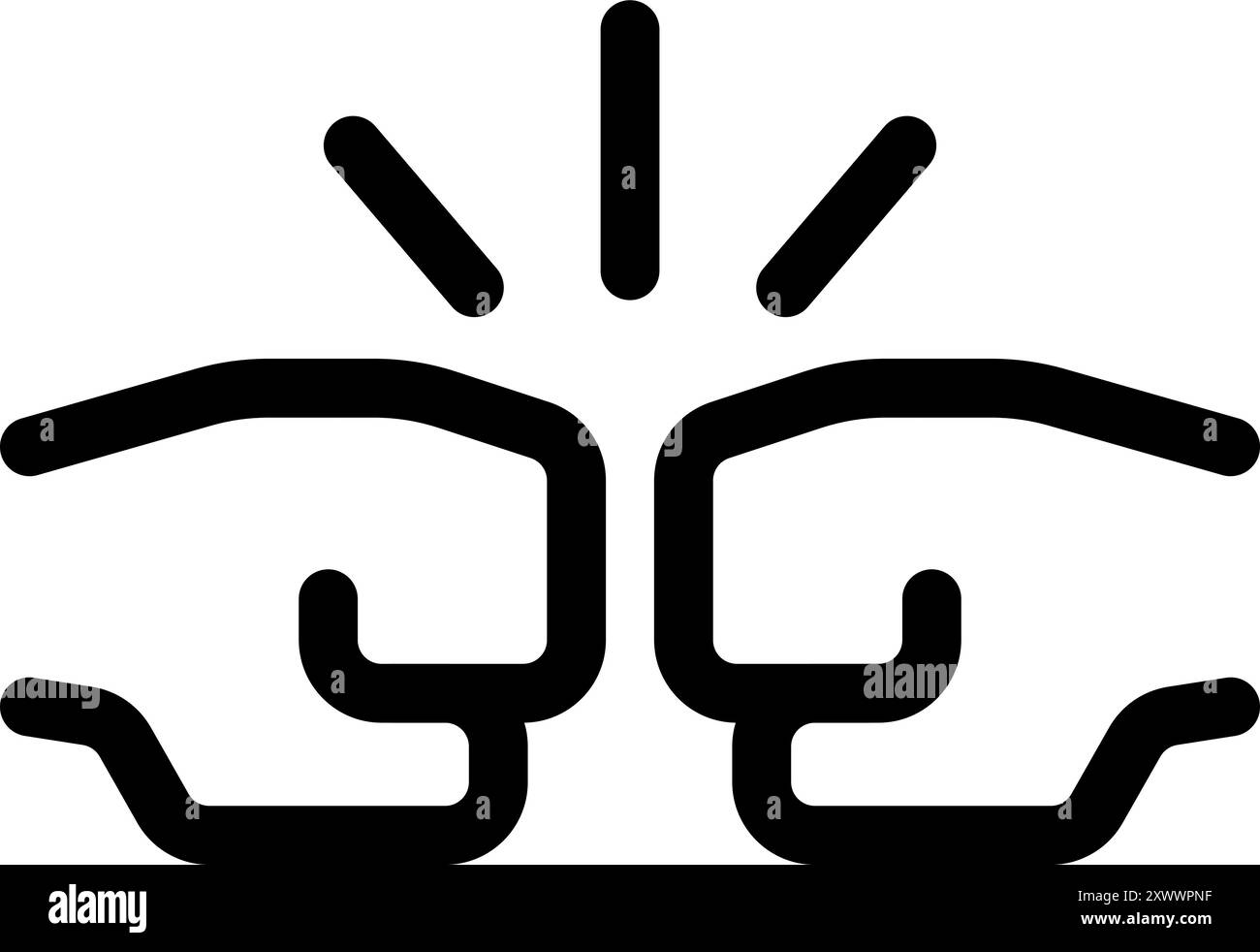 Two fists are bumping together making an impact symbol showing power ...