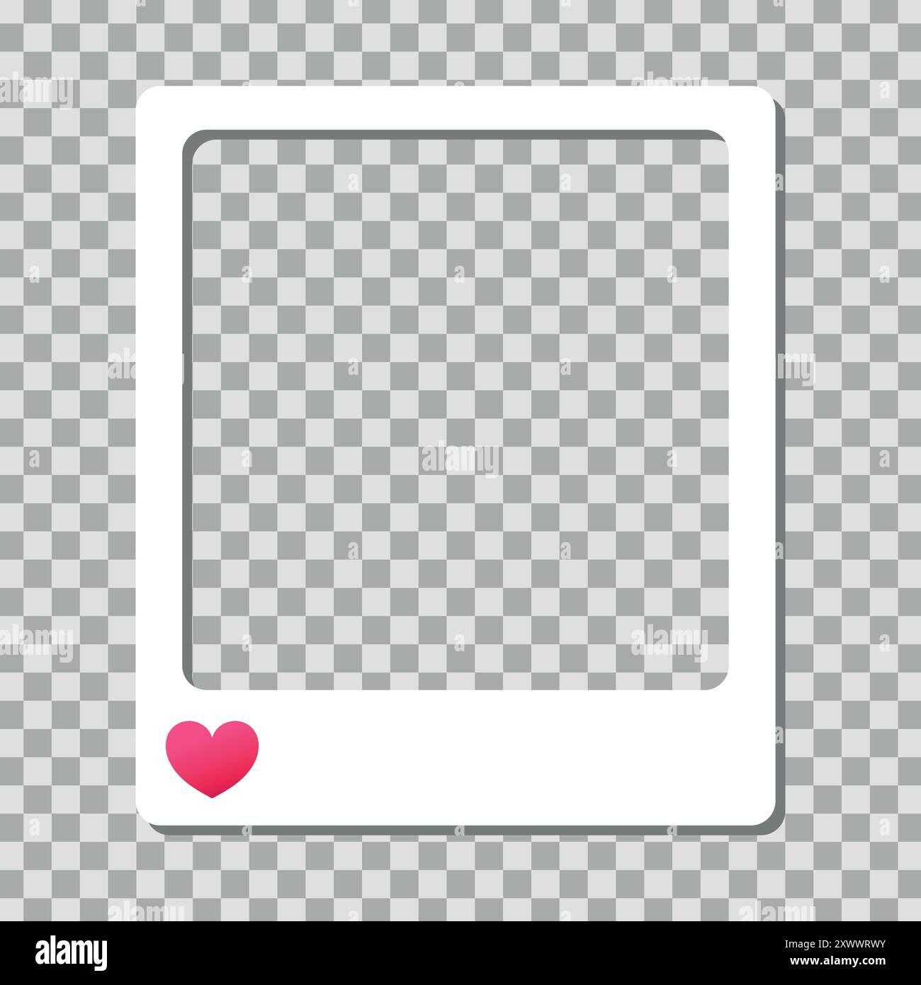 Empty photo frame isolated on transparent background. Blank photo ...