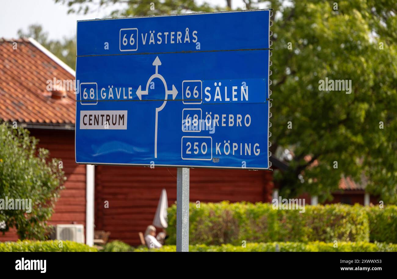 Road signs in the city of Fagersta, Sweden Stock Photo - Alamy
