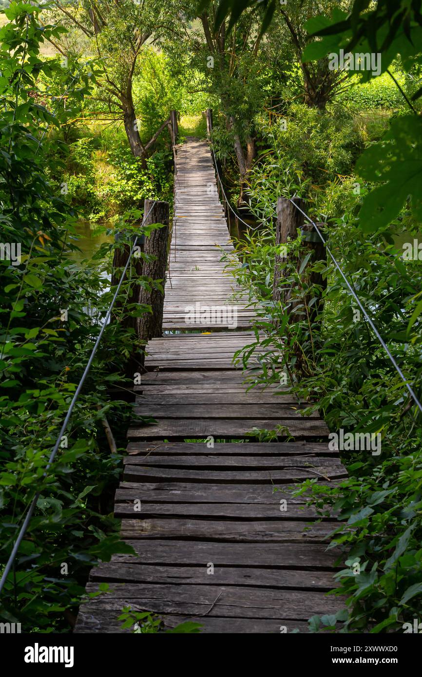 Suspension bridge, walkway to the adventurous, cross to the other side ...