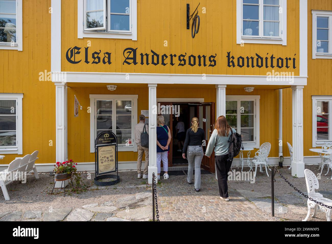 Elsa Andersons konditori in the city of Norberg, Sweden Stock Photo - Alamy