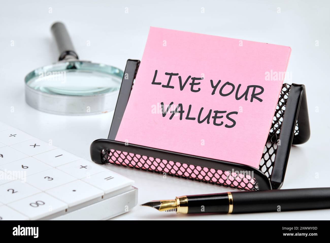 Business, psychological and live your values concept. Copy space. LIVE ...