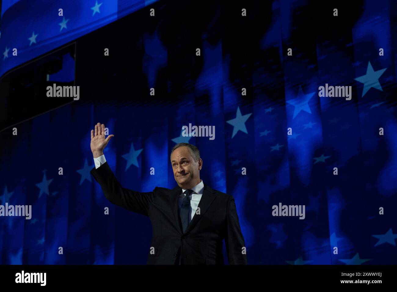 Second Gentleman Doug Emhoff delivers remarks at the 2024 Democratic ...
