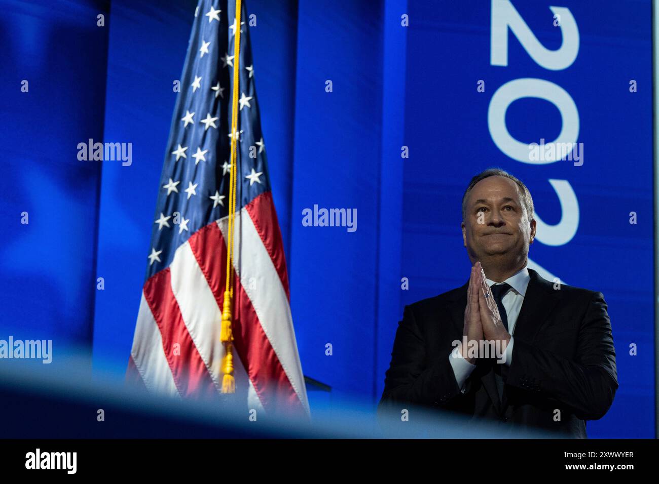 Second Gentleman Doug Emhoff delivers remarks at the 2024 Democratic ...