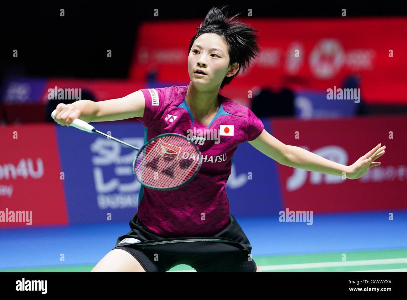 Kanagawa, Japan. 21st Aug, 2024. Tomoka Miyazaki (JPN) Badminton : Daihatsu Japan Open 2024 ...