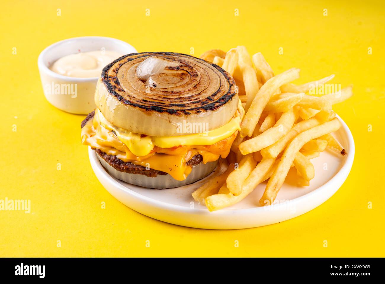 Flying Dutchman Onion Wrapped viral trendy Burger. Homemade ...