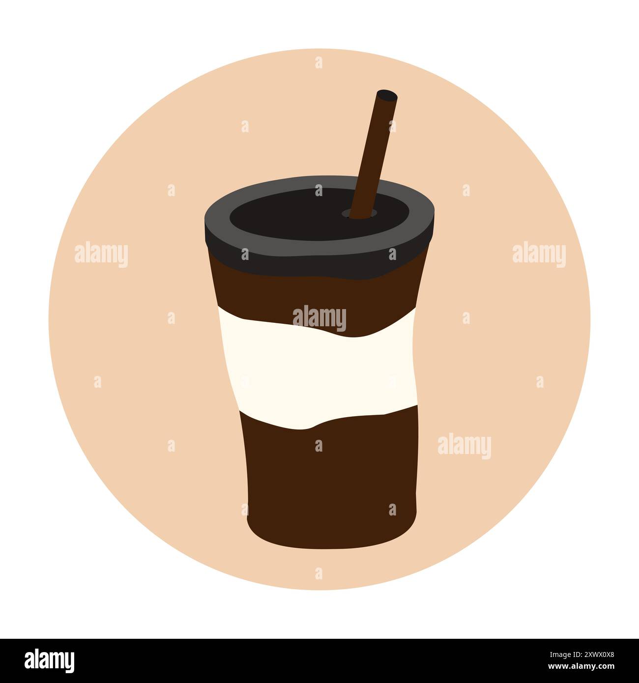 Plastic paper cup coffee Stock Vector Images - Alamy
