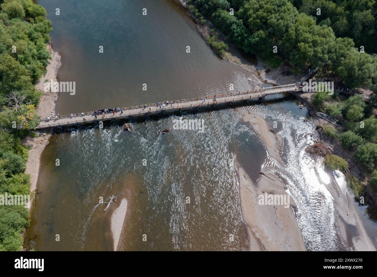 Aerial photo shows the scenery of Ergun Wetland in Hulun Buir City ...