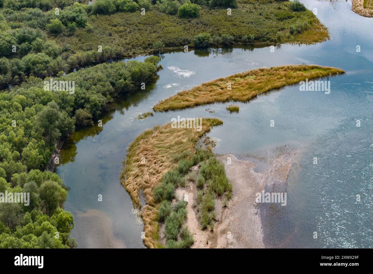 Aerial photo shows the scenery of Ergun Wetland in Hulun Buir City ...