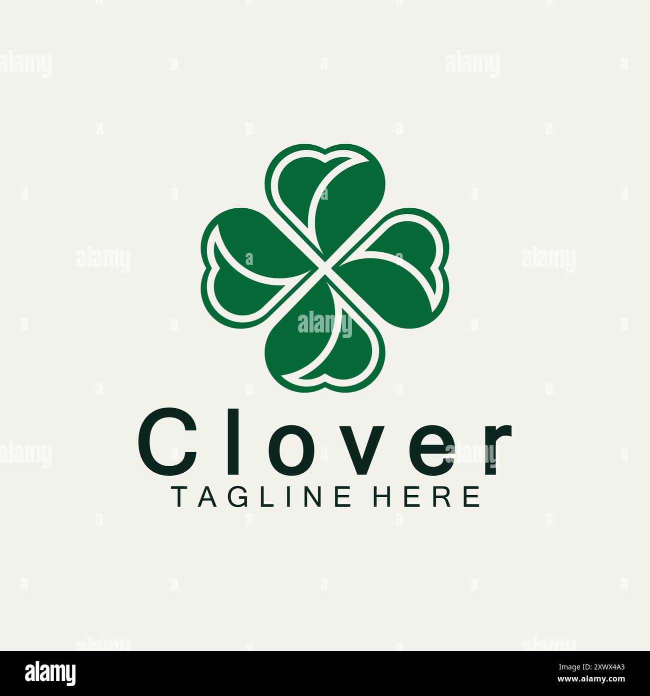 Clover Leaf Logo Template Design Stock Vector Image & Art - Alamy