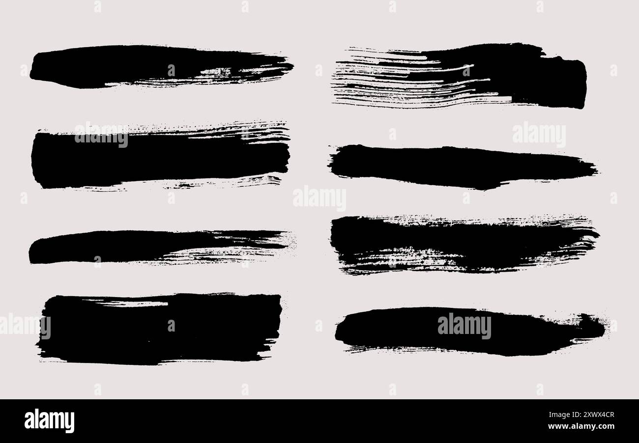 Brush strokes vector. Set of text boxes Stock Vector Image & Art - Alamy